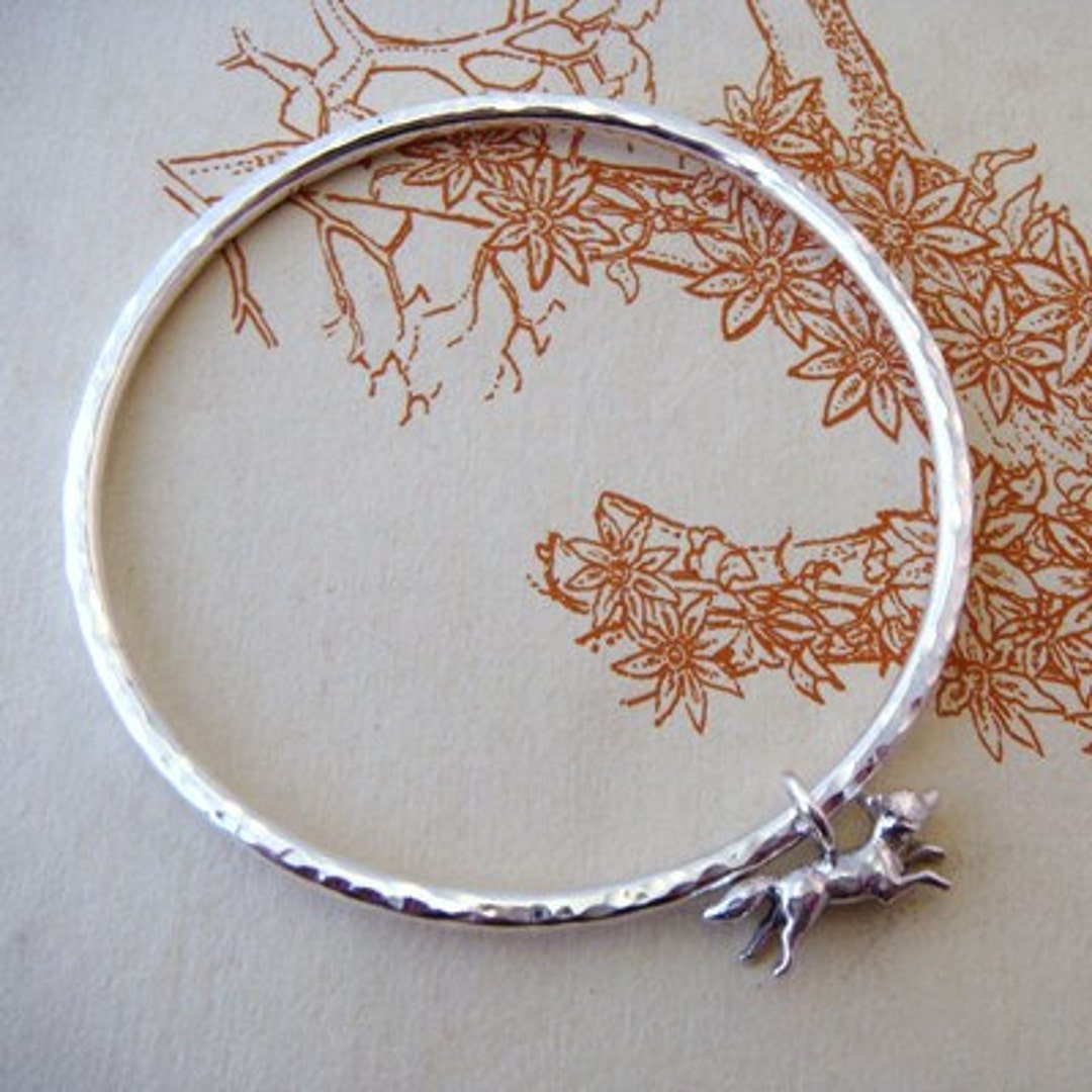Silver Fox Bangle, Fox Jewellery, Fox Bracelet, Sterling Silver ...