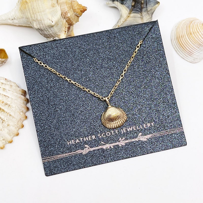 Gold Shell Necklace - Etsy