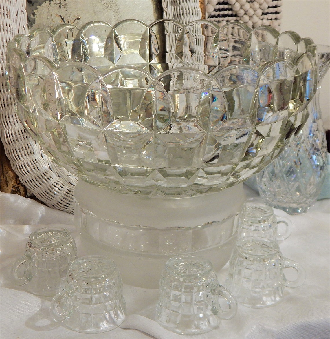 Antique C.1890 RARE Duncan & Miller Block Pattern 14 | Etsy