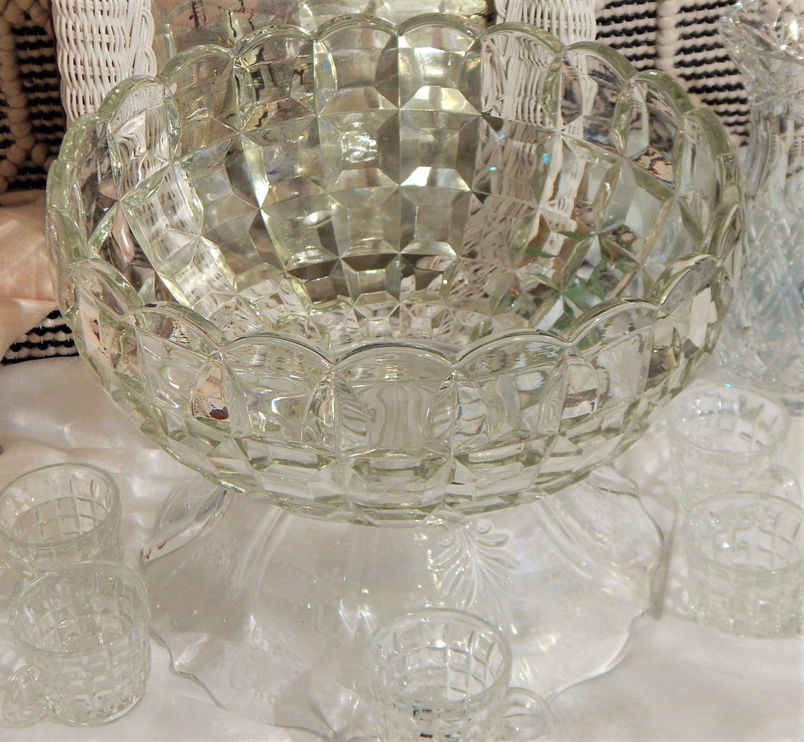 Antique C.1890 RARE Duncan & Miller Block Pattern 14 | Etsy