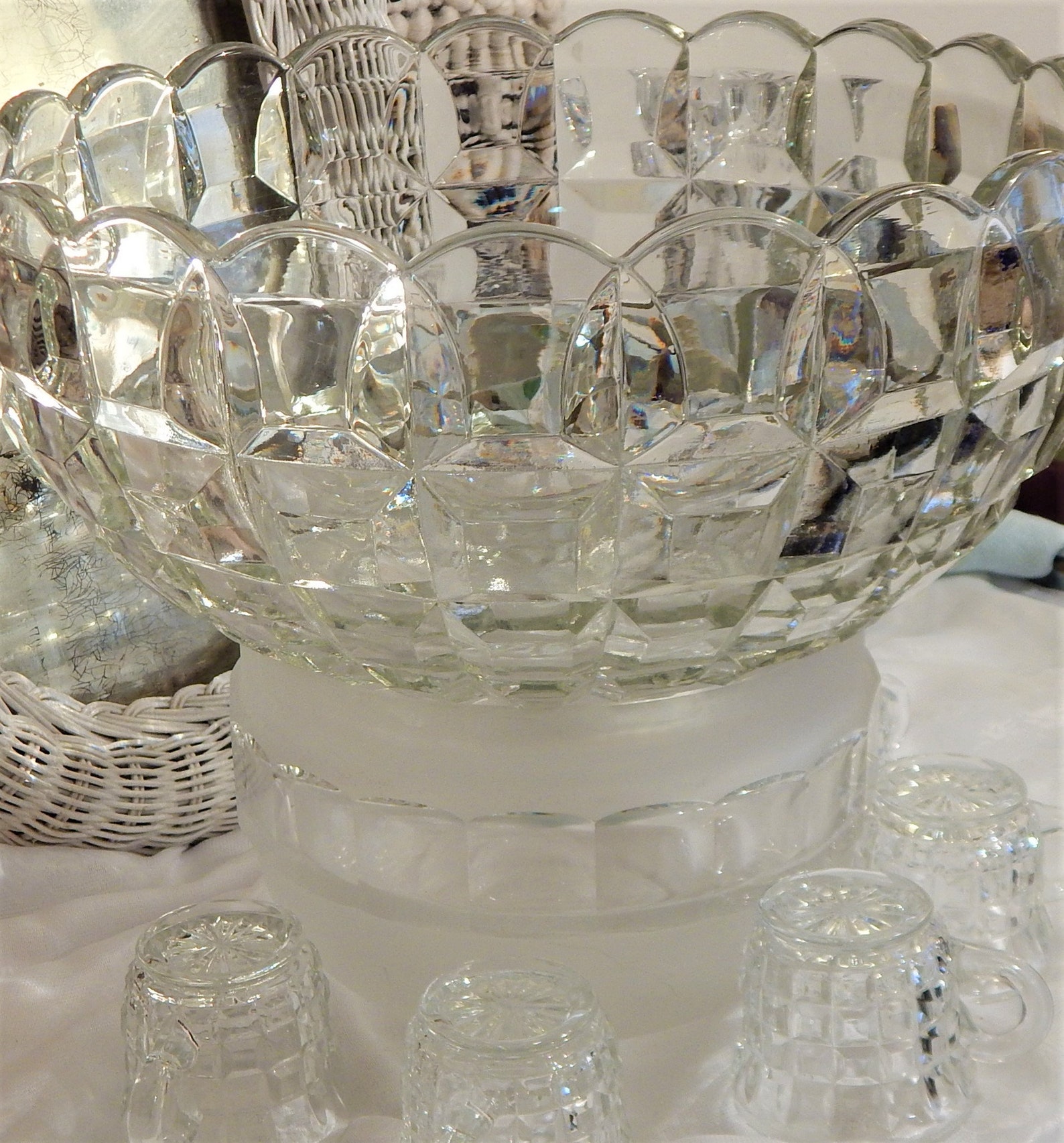 Antique C.1890 RARE Duncan & Miller Block Pattern 14 | Etsy