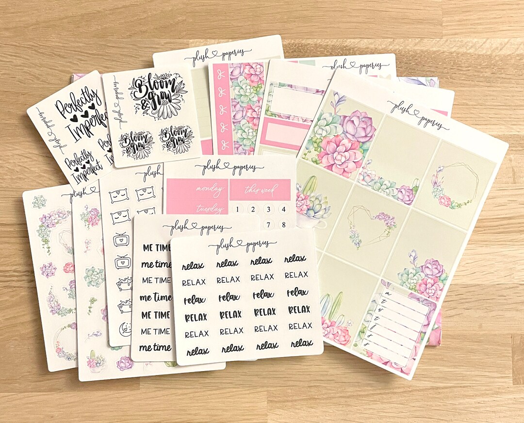 MINI KIT BUNDLE Bloom and Grow Planner Stickers Weekly - Etsy
