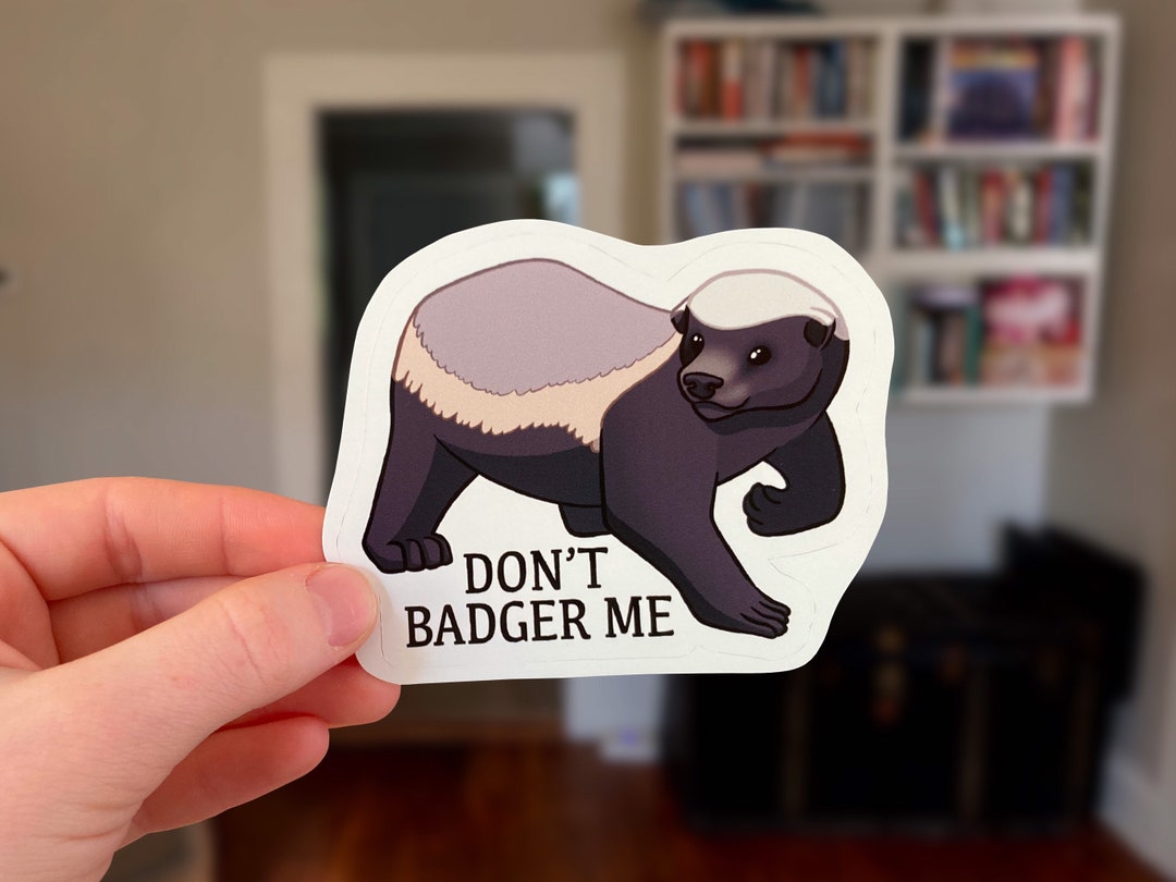 Badger Sticker Honey Badger Vinyl Decal - Etsy