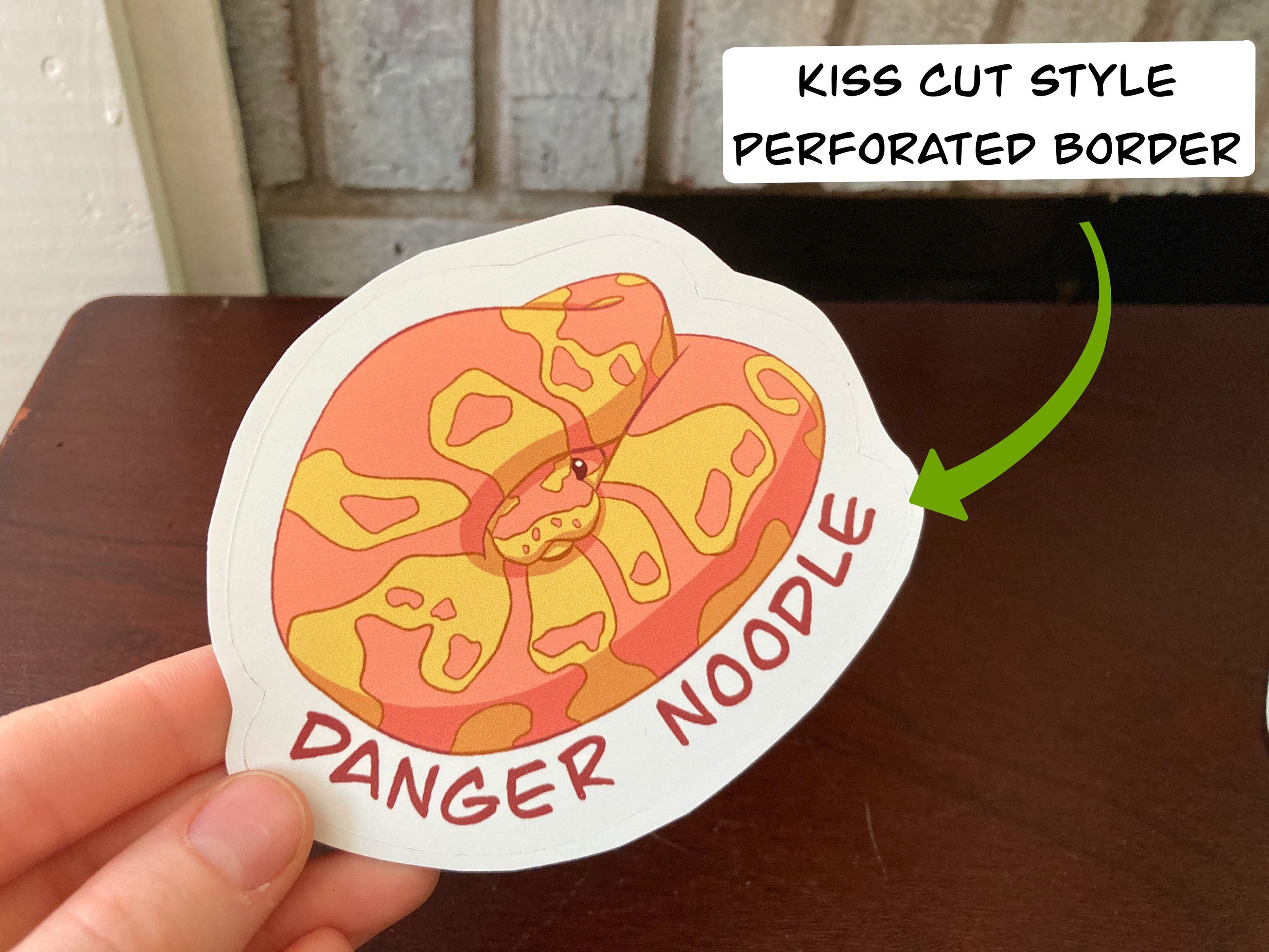Banana Ball Python Sticker Cute Snake Danger Noodle Terrarium Decal for ...