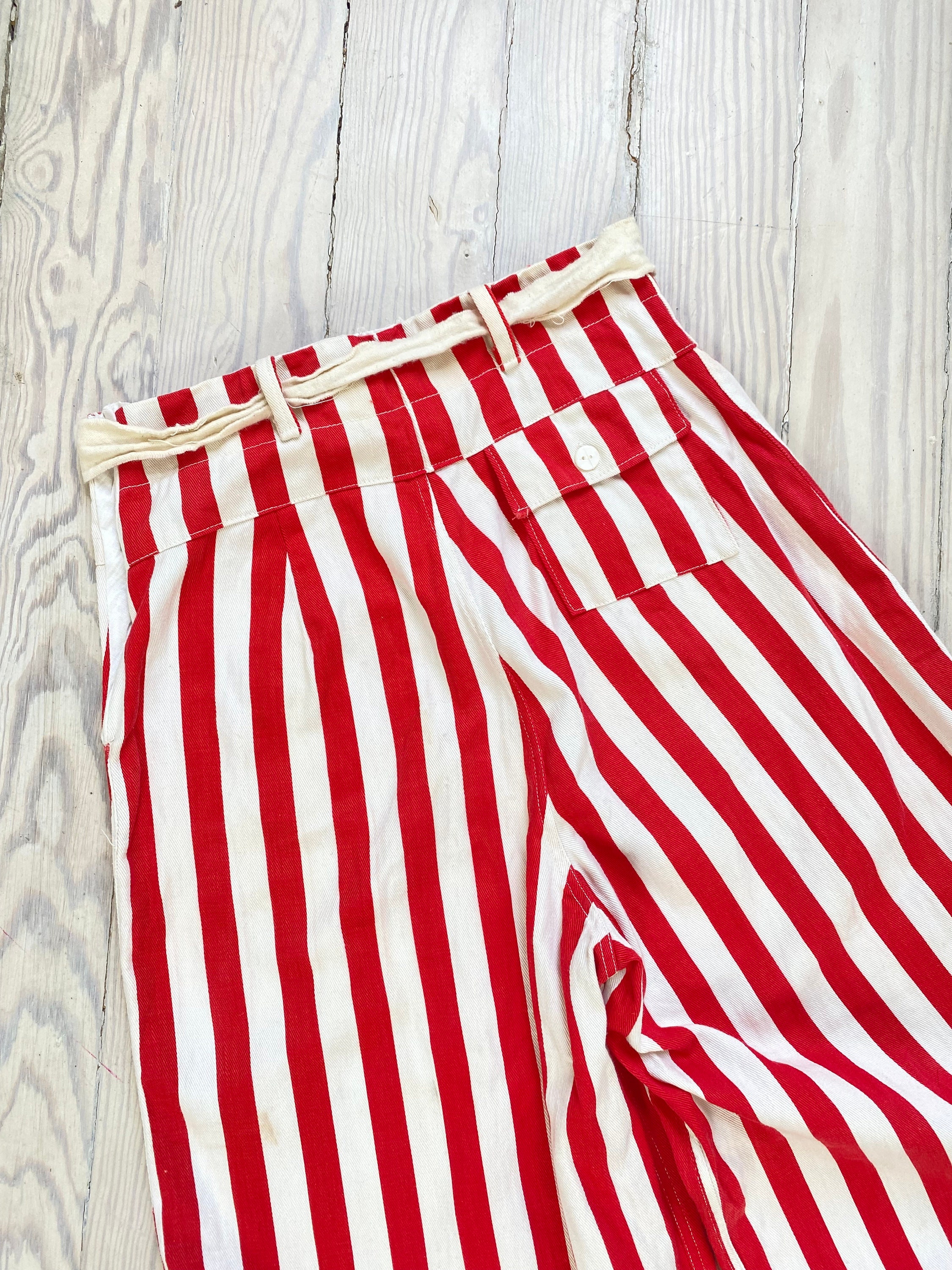 Vintage 30s Pants / 1930s Red Striped Sportswear Trousers / XXS - Etsy