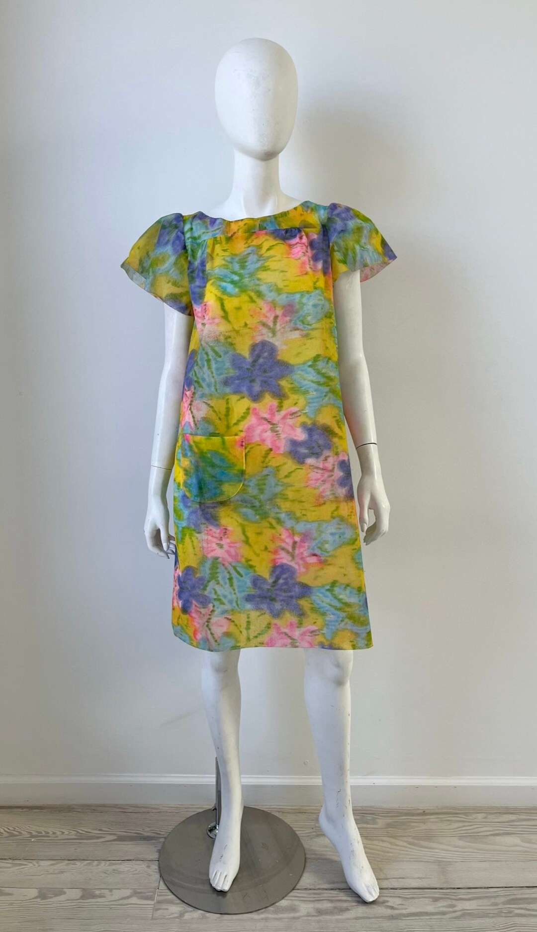 1960s Dress / 60s Iconic Floral Paper Dress / Medium - Etsy