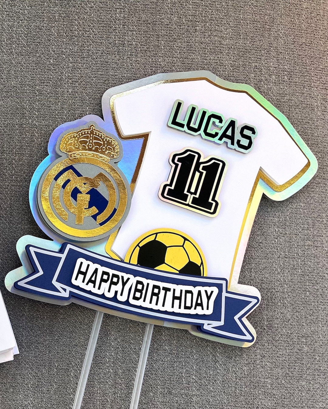 Customizable Soccer Team Birthday Cake Topper - Etsy