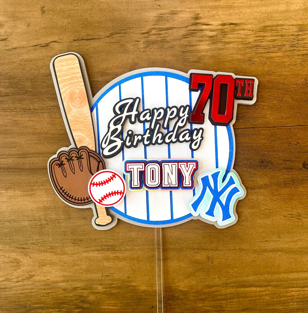 Baseball Cake Topper/ Yankees Inspired / Yankees Birthday/ Baseball ...