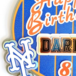 Baseball Cake Topper/ Mets Inspired / NY Mets Birthday/ Baseball ...