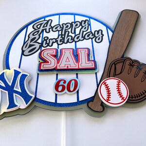Baseball Cake Topper/ Yankees Inspired / Yankees Birthday/ - Etsy
