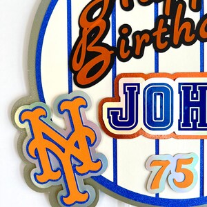 Baseball Cake Topper/ Mets Inspired / NY Mets Birthday/ Baseball ...