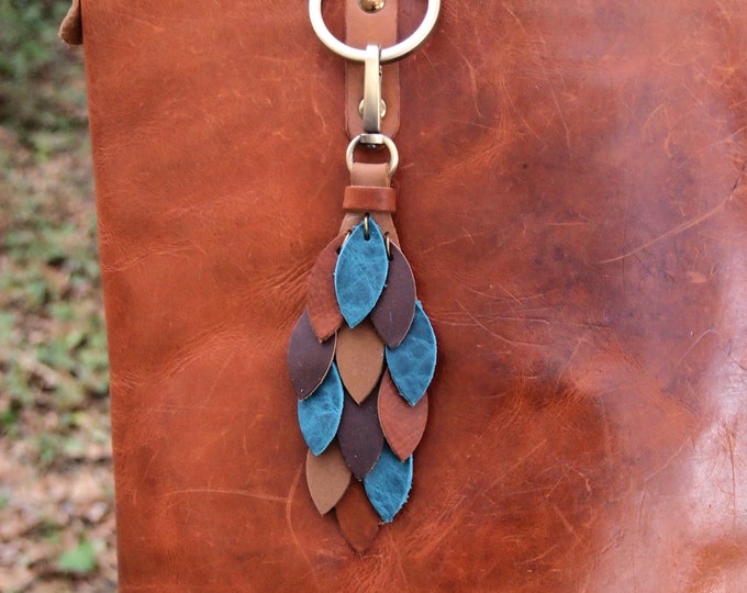 Leather Waterfall Leather Purse Charm Tassel Hand Made With Variety of ...