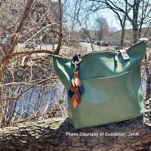 Leather Waterfall Leather Purse Charm Tassel Hand Made With Variety of ...