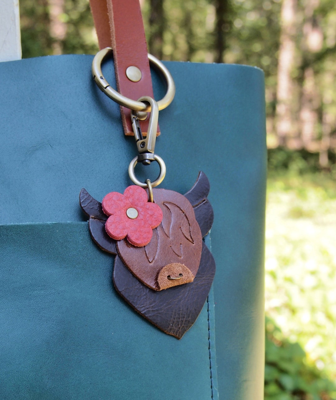 A Fun Highland Cow Bag Charm Swag Scotland Choose Your Colors - Etsy