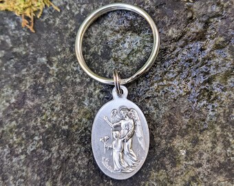 St Raphael the Archangel Medal Italy Key Ring Gift Box & - Etsy