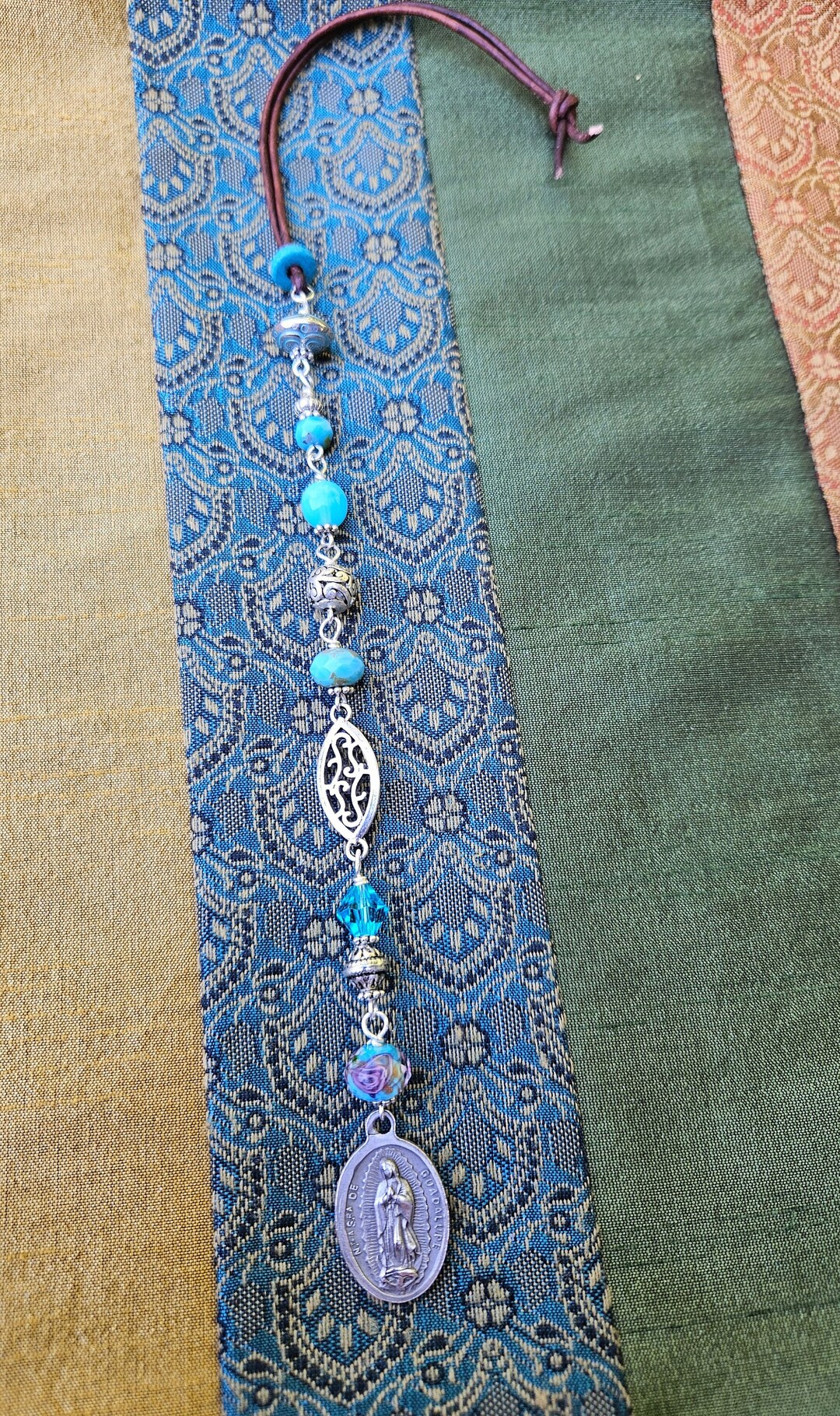 Our Lady of Guadalupe Car Charm Blue Religious Virgin Mary Car Mirror ...