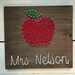 Teacher's Gift Custom teacher string art apple string | Etsy