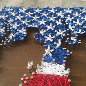 American Flag String Art With Soldier Silhouettes, American String Art ...