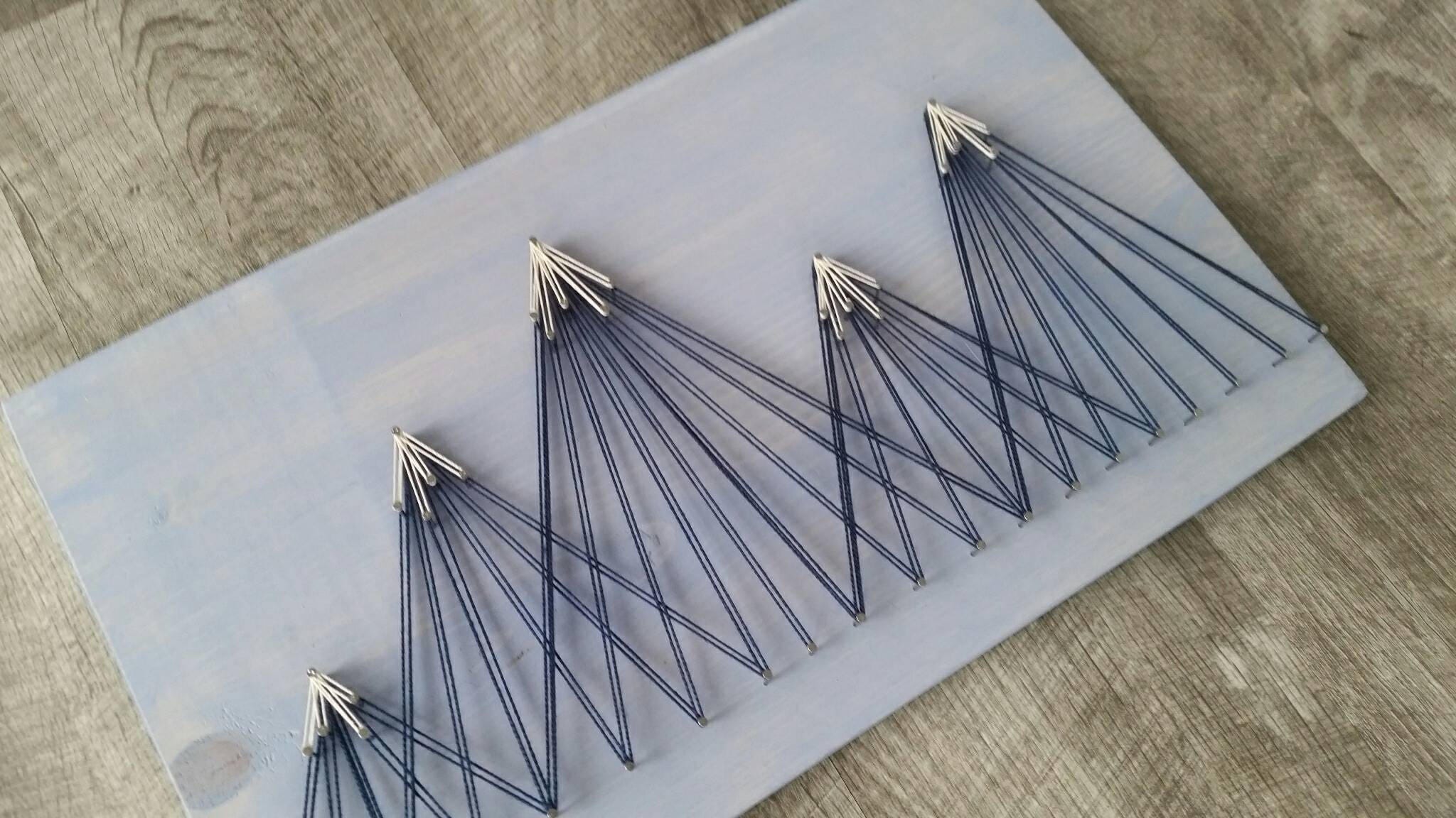 Mountain String Art 5 Peaks Mountain Sign Adventure Theme | Etsy