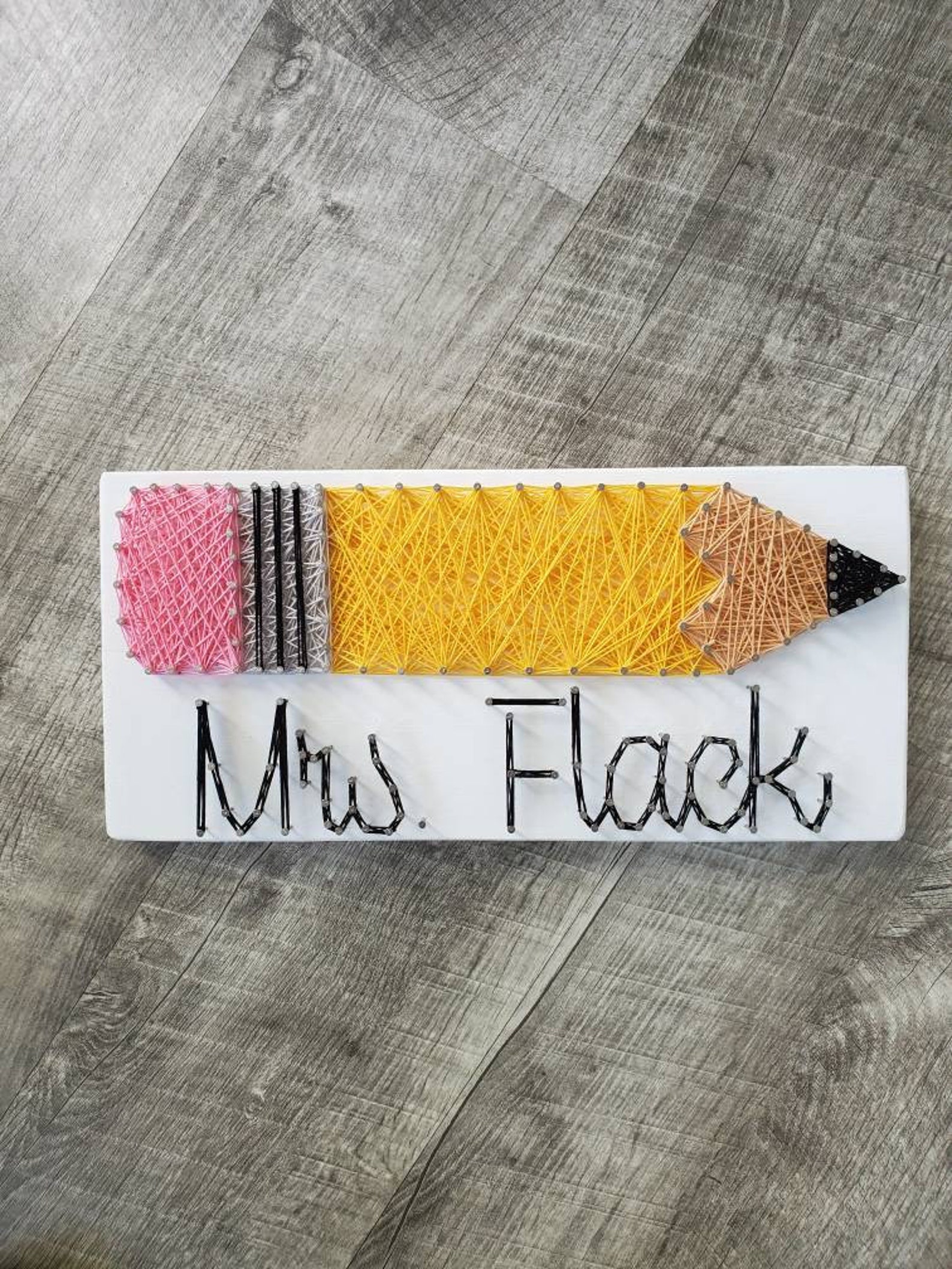 Teacher's Gift Custom Teacher String Art Pencil String | Etsy