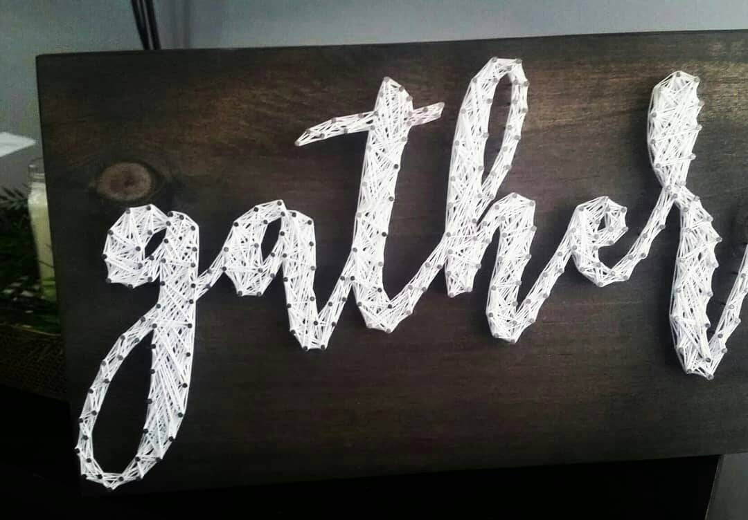 Gather String Art Farmhouse Decor Gather Farmhouse | Etsy