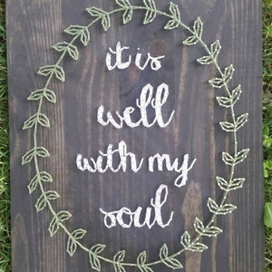 It is Well With My Soul String Art, Hymn String Art, Christian Quote ...