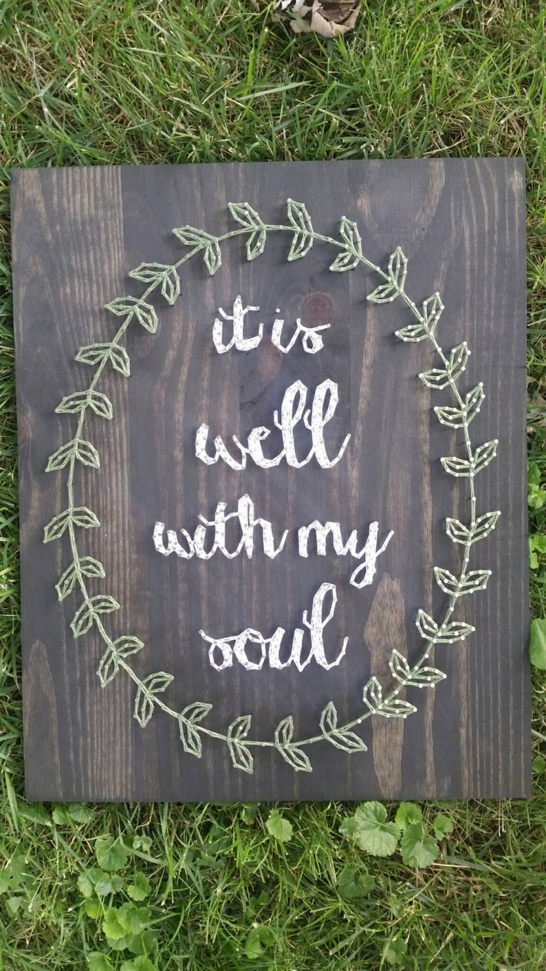 It is Well With My Soul String Art Hymn String Art Christian - Etsy