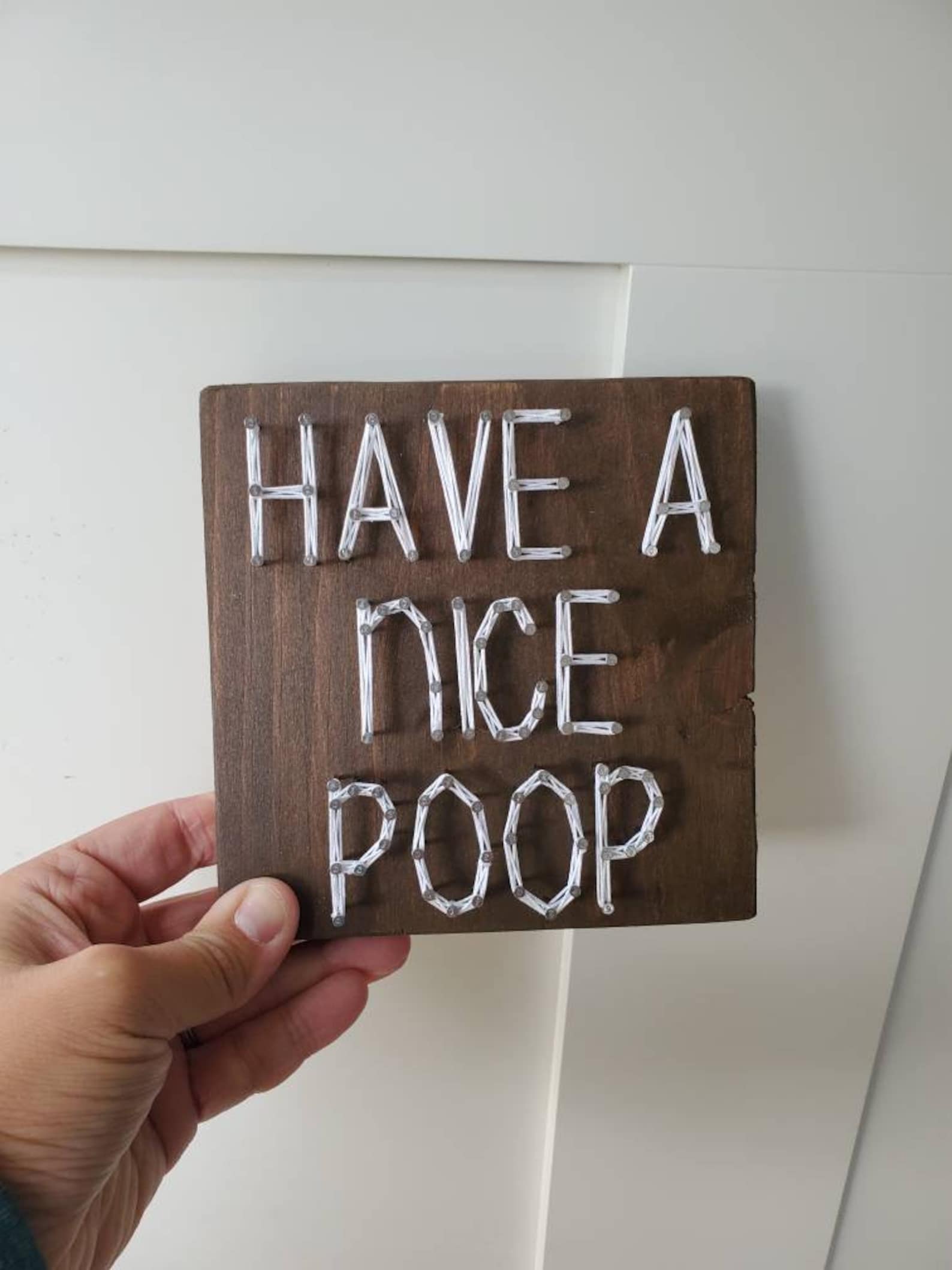 Have A Nice Poop String Art Funny Bathroom Sign House | Etsy