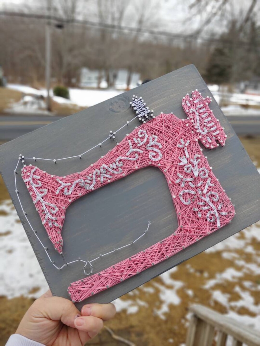 Vintage Sewing Machine String Art, Vintage Sewing, Sewing Machine ...