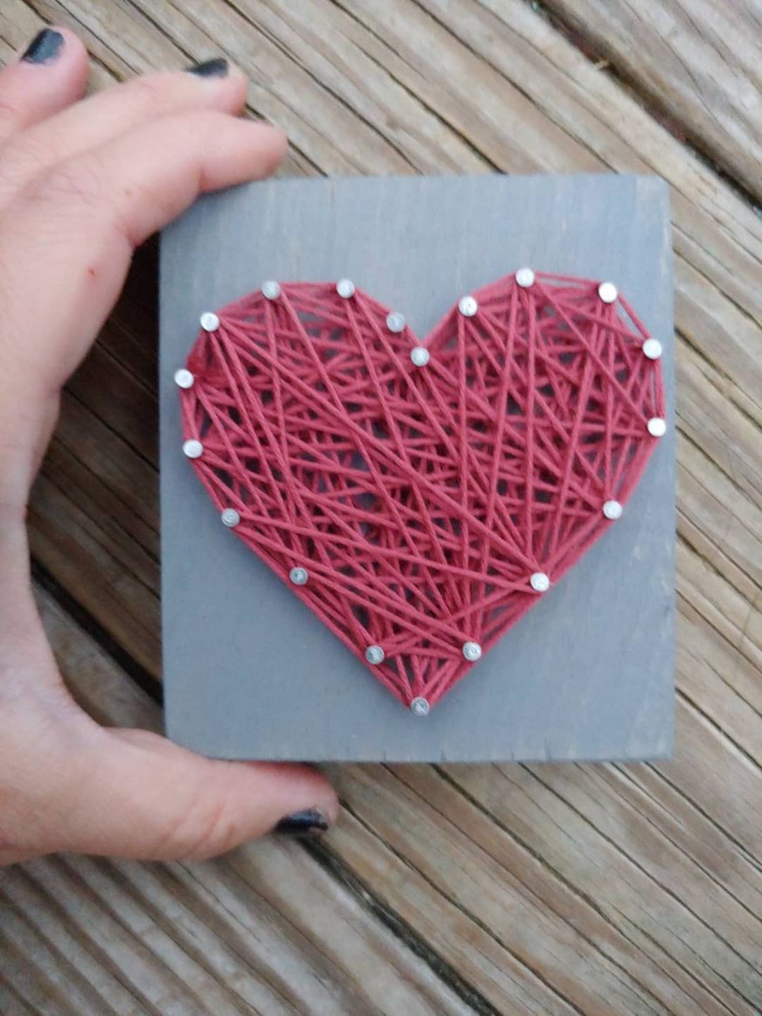 DIY Mini Heart String Art, Heart String Art Kit, Make Your Own String ...