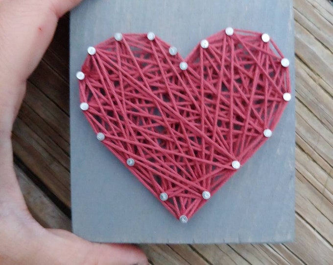 DIY Mini Heart String Art, Heart String Art Kit, Make Your Own String ...