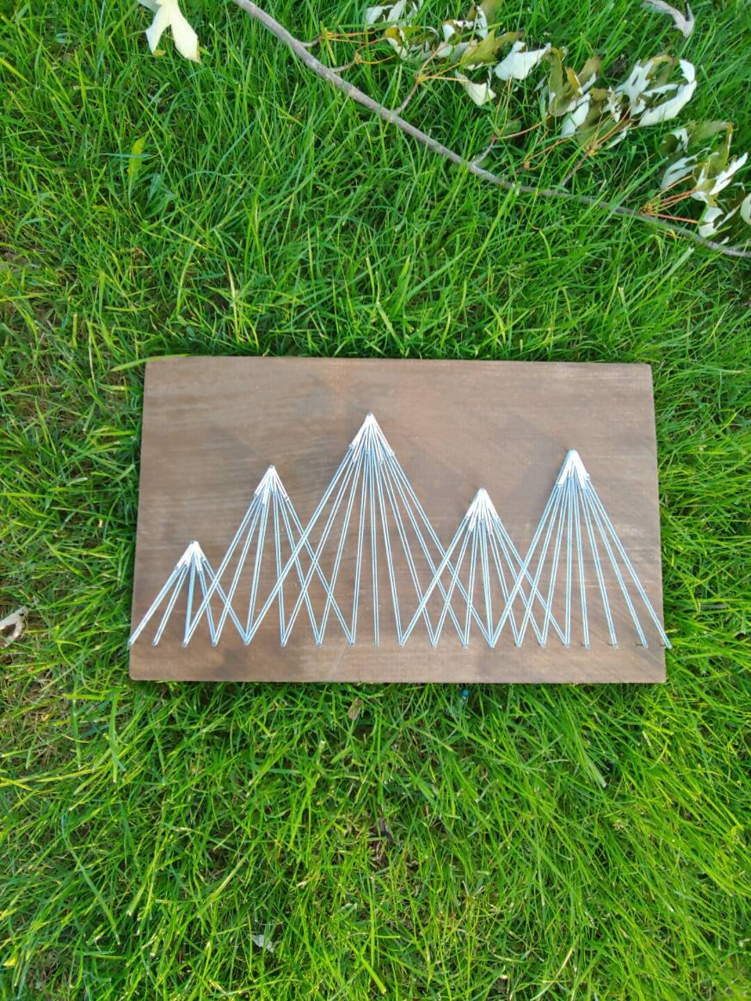 Mountain String Art, 5 Peaks, Mountain Sign, Adventure Theme, Mountain ...
