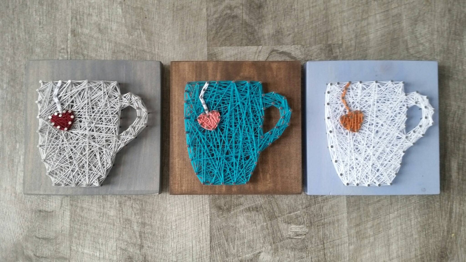Mini Coffee Cup String Art Mini Tea Cup String Art Coffee - Etsy