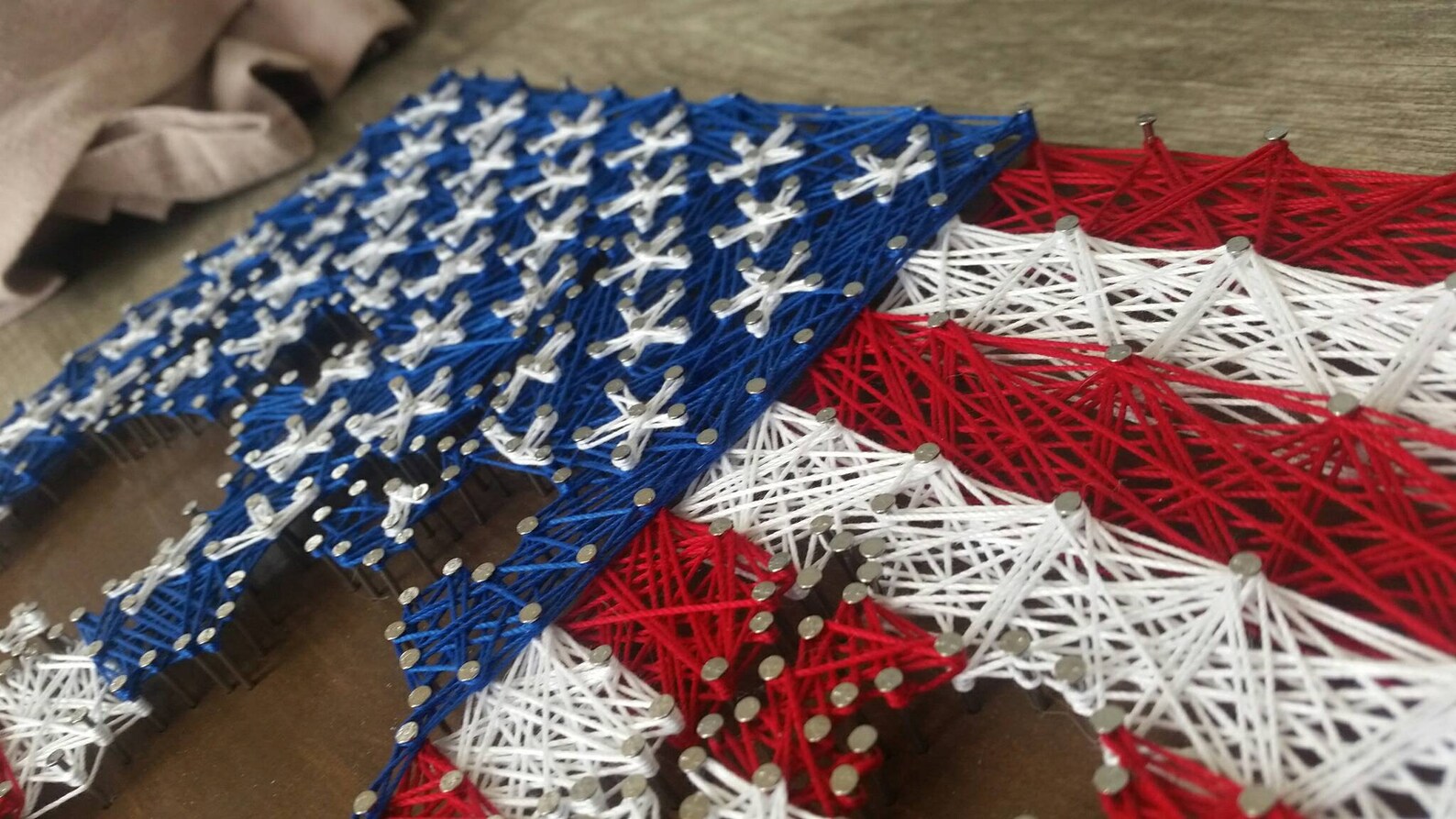 American Flag String Art With Soldier Silhouettes American - Etsy