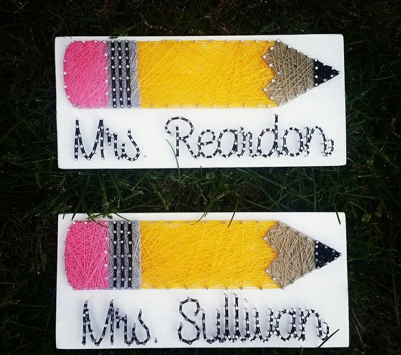 Teacher's Gift Custom teacher string art pencil string | Etsy