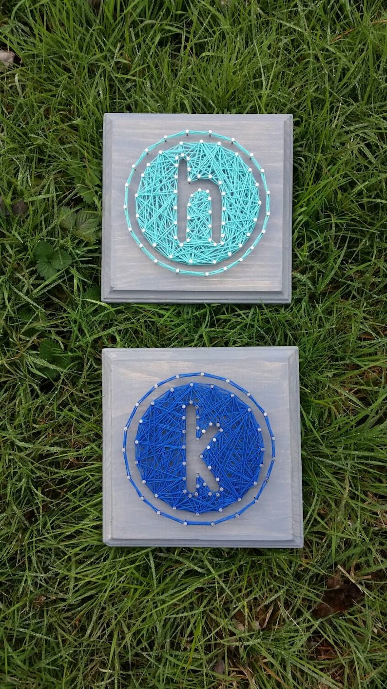 Single Initial String Art Modern Initial for Gallery Wall - Etsy