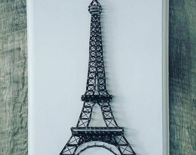 Eiffel Tower Custom String Art on Wooden Plaque, Paris, France, French ...