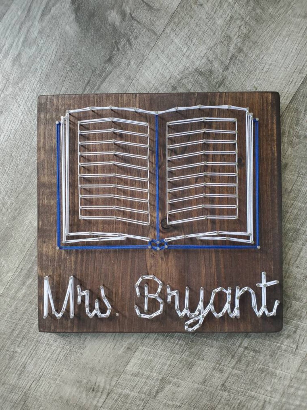 Teacher's Gift, Custom Teacher String Art, Book String Art, Teacher ...