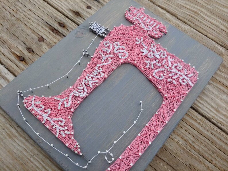 Vintage Sewing Machine String Art Vintage Sewing Sewing - Etsy
