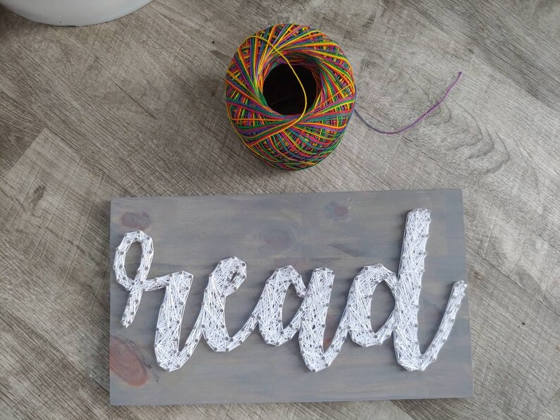 READ String Art Book Nook Sign Library Sign Read Kids - Etsy
