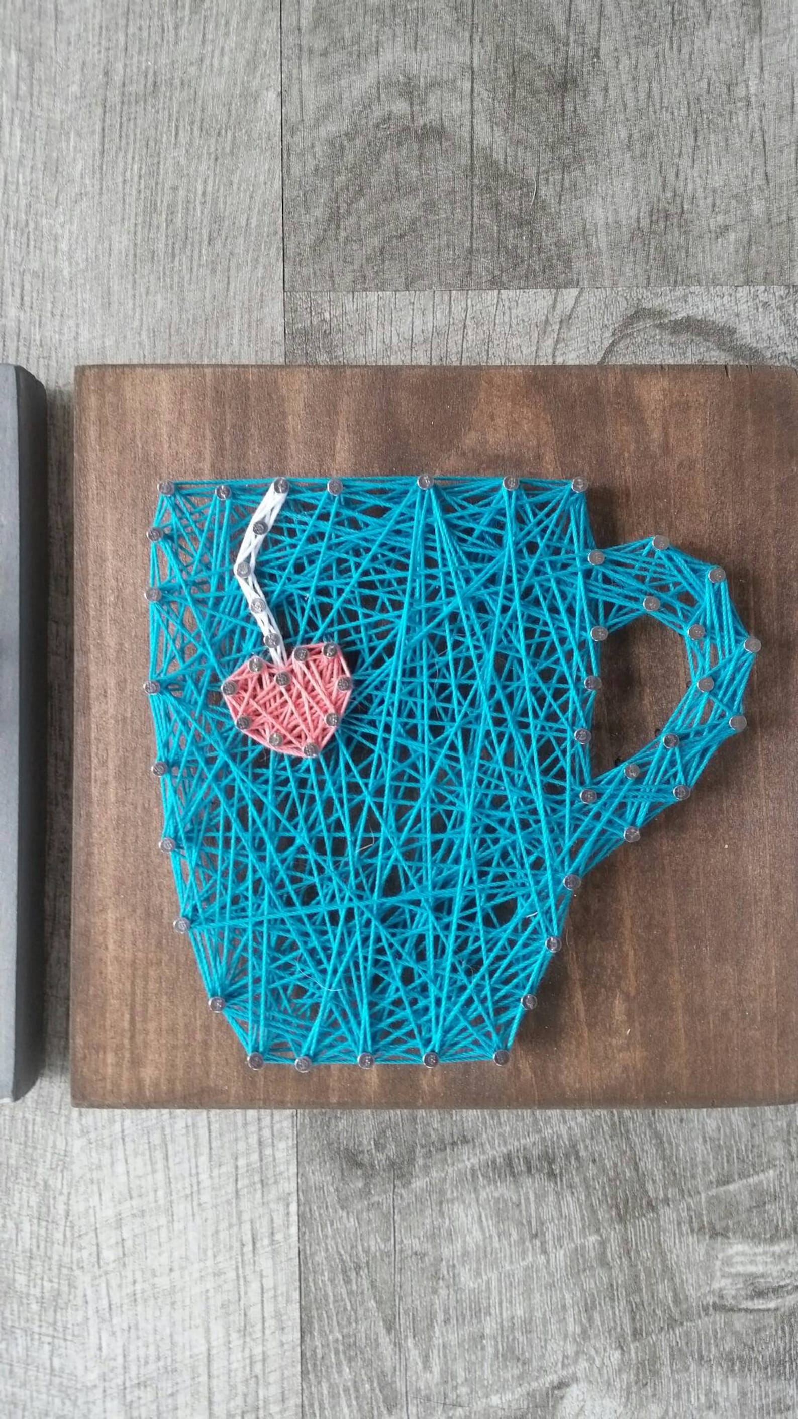 Mini Coffee Cup String Art Mini Tea Cup String Art Coffee | Etsy
