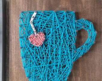 String Art Tea Cup - Etsy