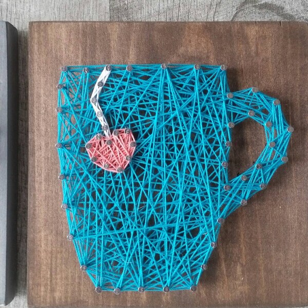 String Art Tea Cup - Etsy