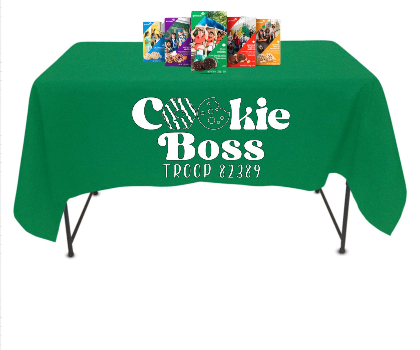 Custom Girl Scout Tablecloth // Table Cloth // Troop # // Cookie Sales ...