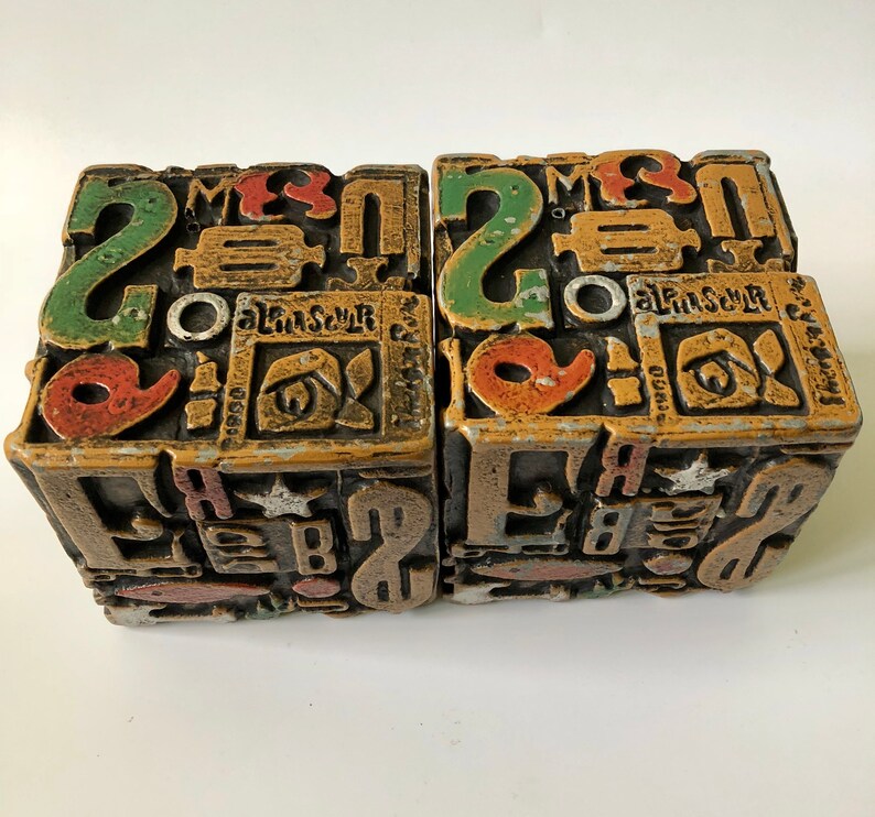 Sheldon Rose Midcentury Alphasculpt Vintage Typeset Cube | Etsy