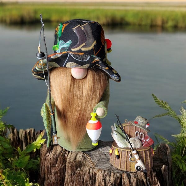 Fishing Gnome - Etsy