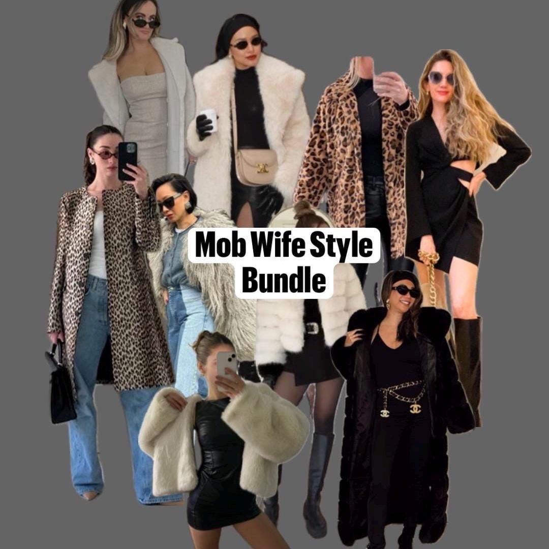 Mob Wife Style Bundle, Luxury Fashion Bundle, Secondhand Clothing ...
