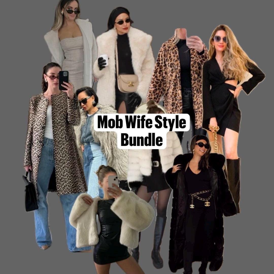 Mob Wife Style Bundle, Luxury Fashion Bundle, Secondhand Clothing ...