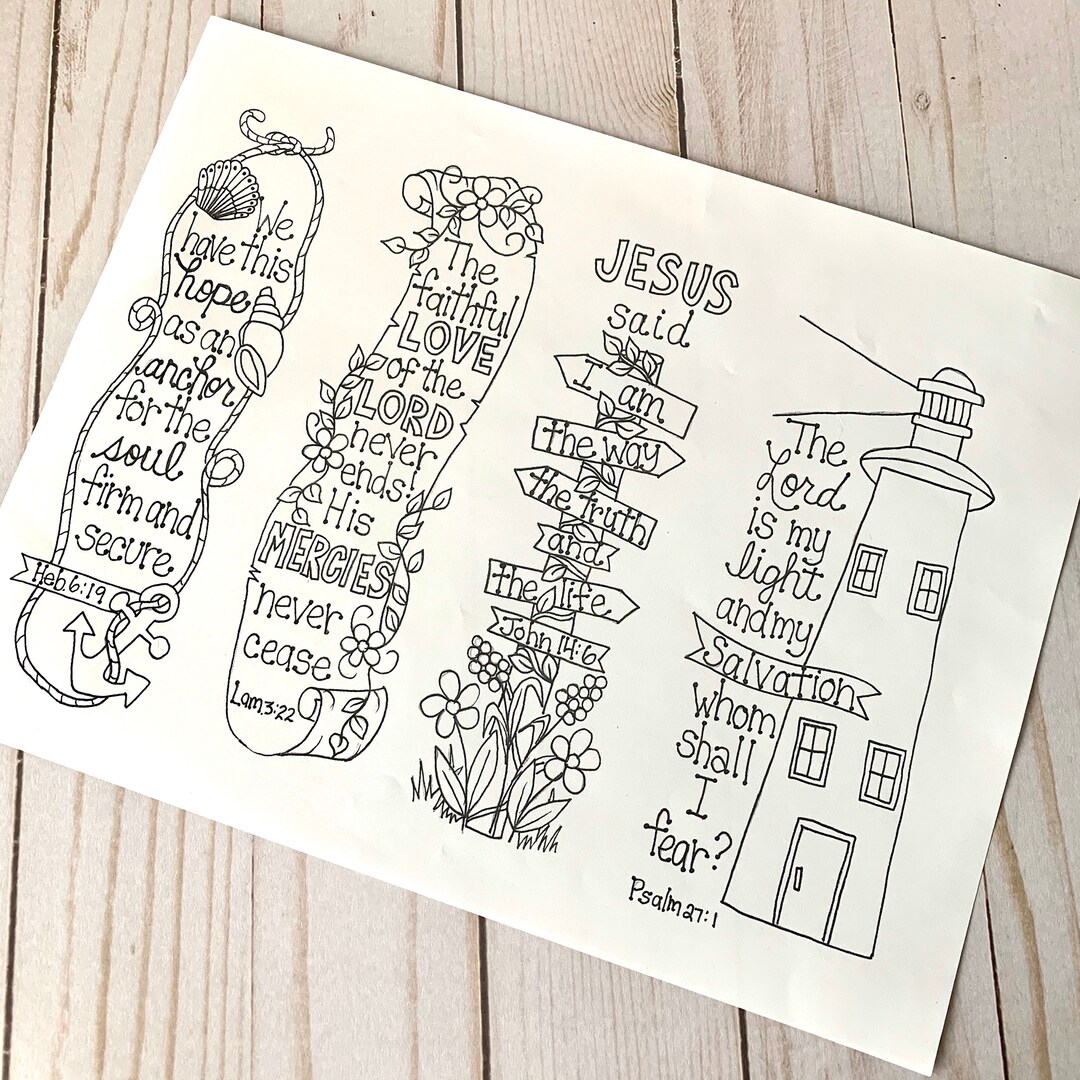 Bible Journaling Templates, Scripture Bookmarks, Printable Bible ...