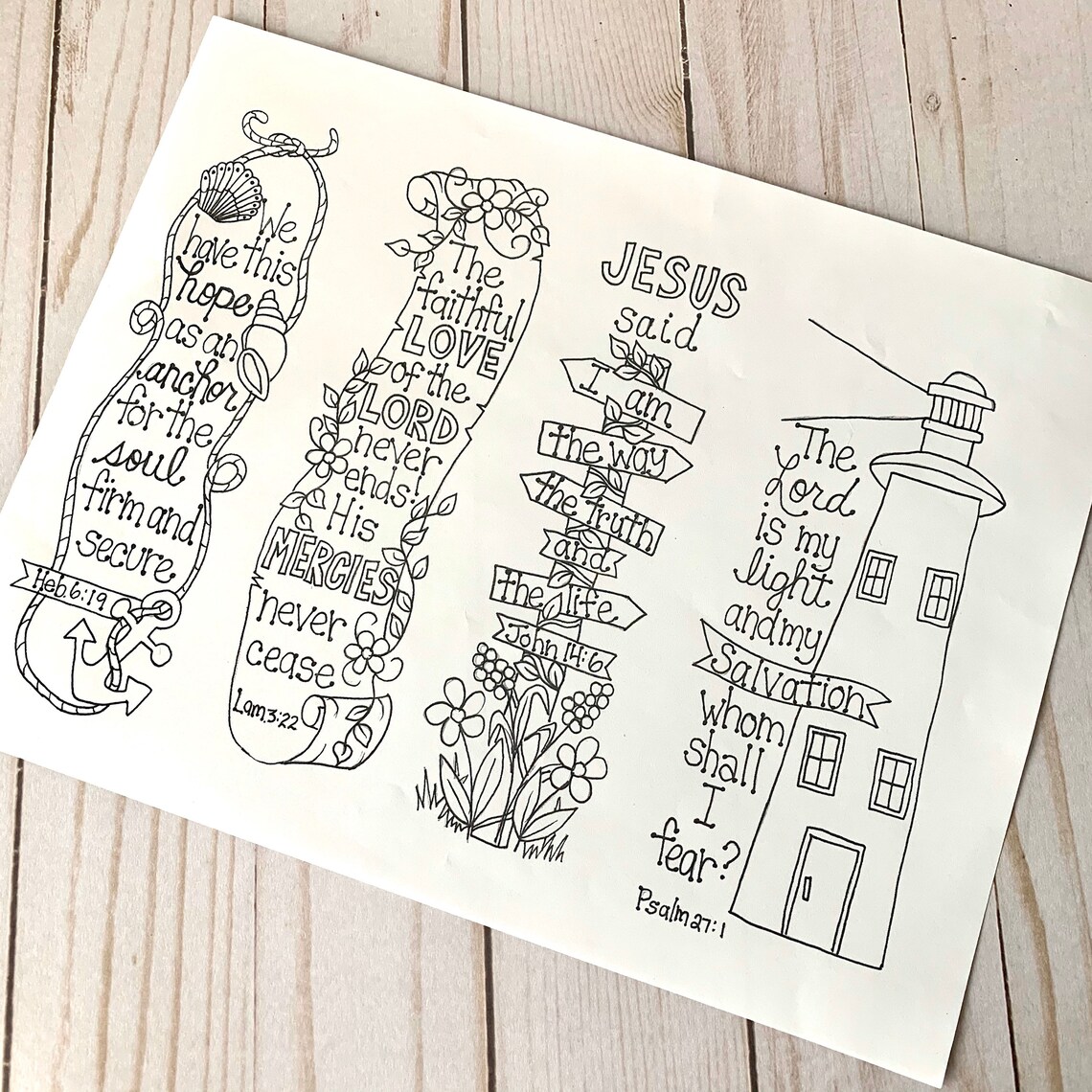 Bible Journaling Templates, Scripture Bookmarks, Printable Bible ...